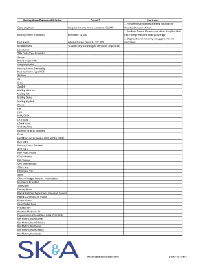 Fillable Online Nursing Home Database Attributes Counts Fax Email Print ...