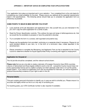 Fillable Online GUIDANCE NOTES FOR THE COMPLETION OF THE APPLICATION ...