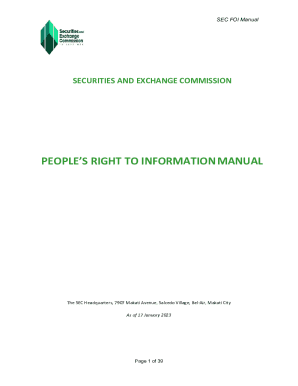 Fillable Online PEOPLES RIGHT TO INFORMATION MANUAL Fax Email Print - pdfFiller