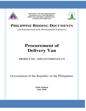 Fillable Online Procurement of Delivery Van Fax Email Print - pdfFiller