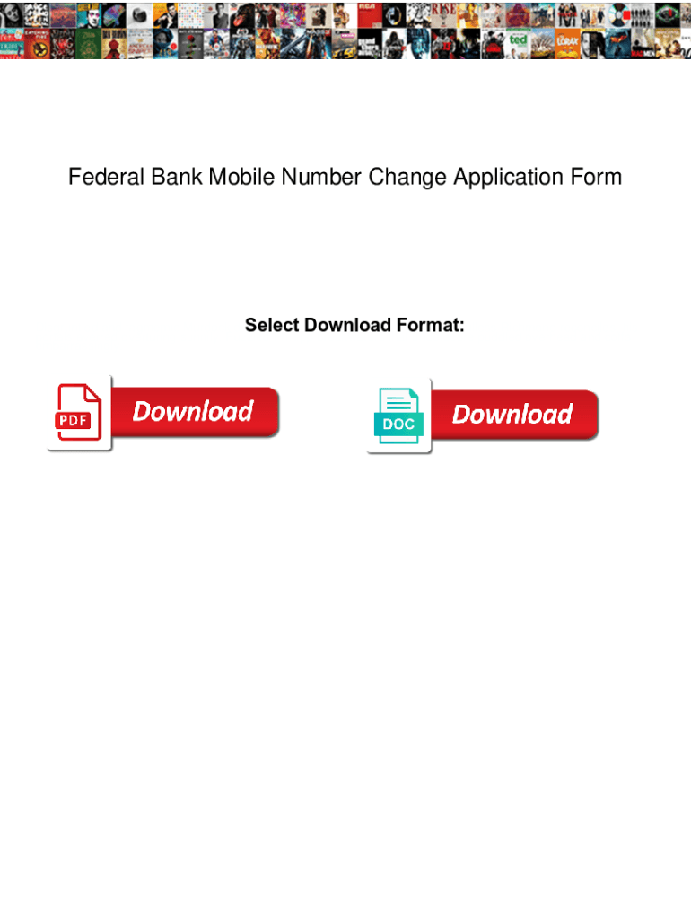 Fillable Online Federal Bank Customer Request Form Pdf Fax Email Print ...