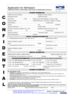 Fillable Online Admission-form-NHS-2023.pdf Fax Email Print - pdfFiller