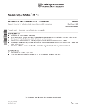 Fillable Online Past Papers Of Home/IGCSE/Information-and ... Fax Email ...