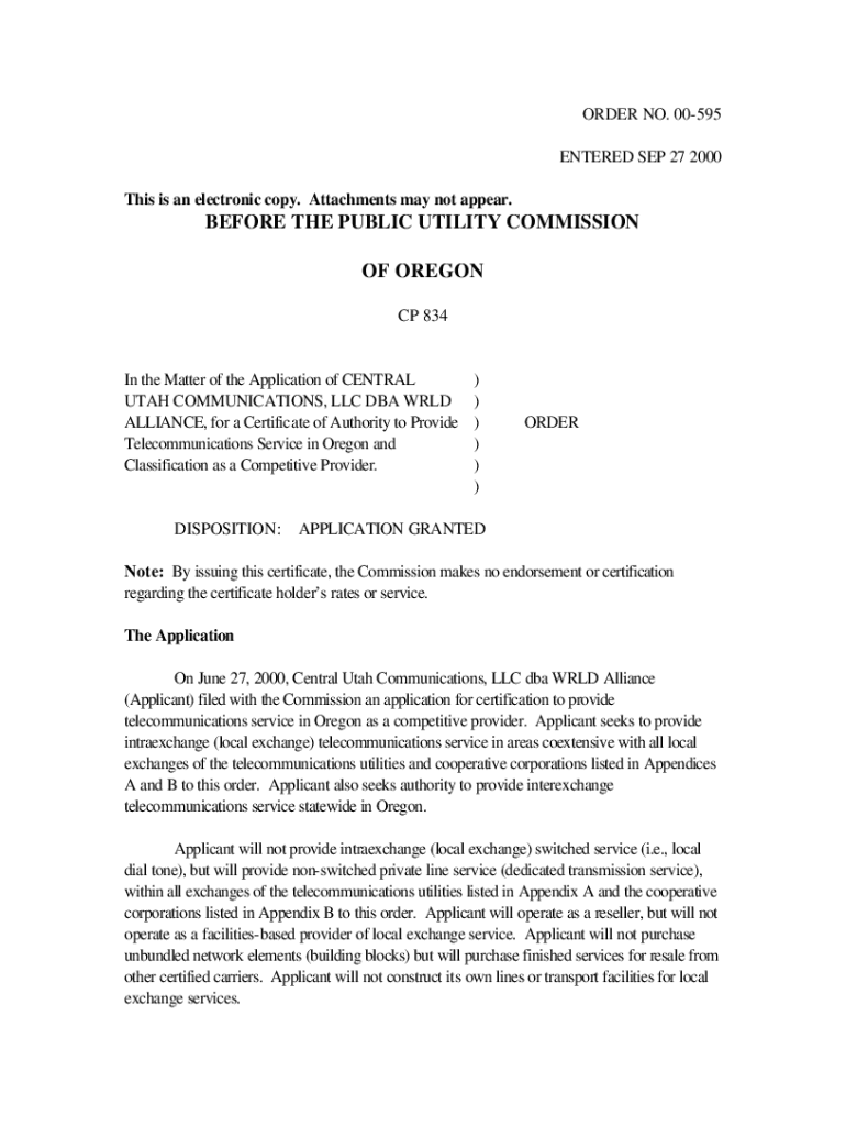 Fillable Online apps puc state or All Utilities Letters As issued by ...