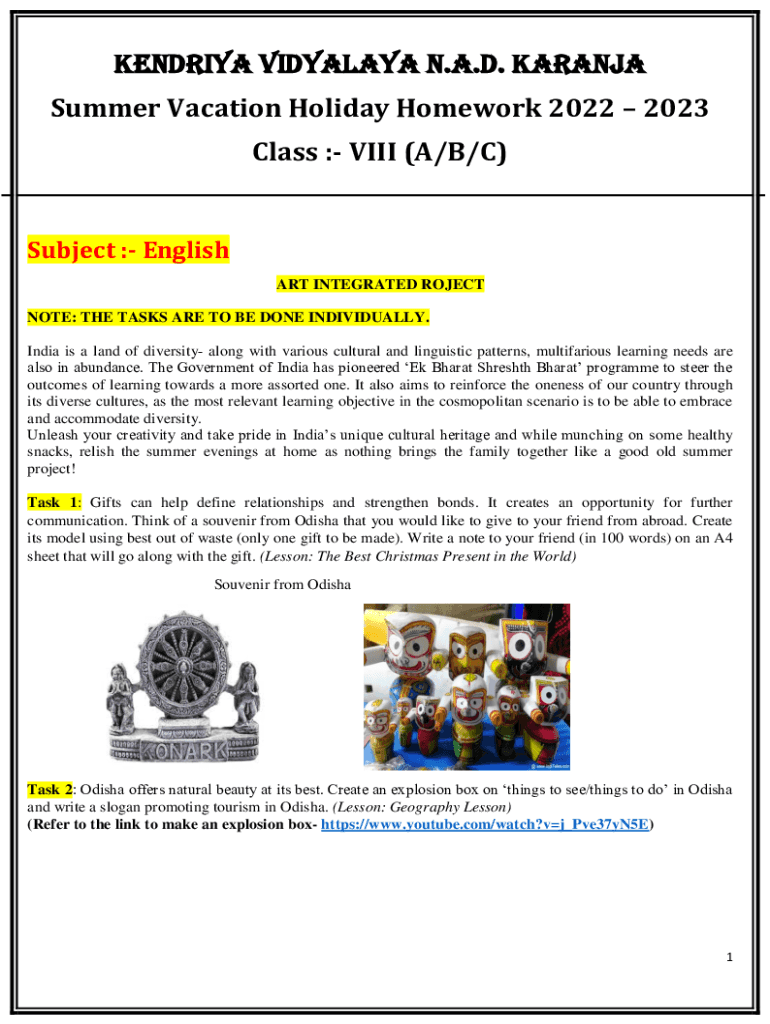 Fillable Online Announcement - KENDRIYA VIDYALAYA NAD KARANJA Fax Email ...