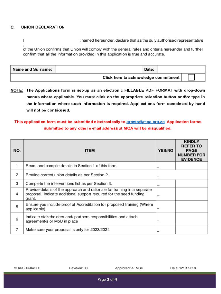 Fillable Online DISCRETIONARY GRANTS APPLICATION FORM WORKER ... Fax Email Print - pdfFiller