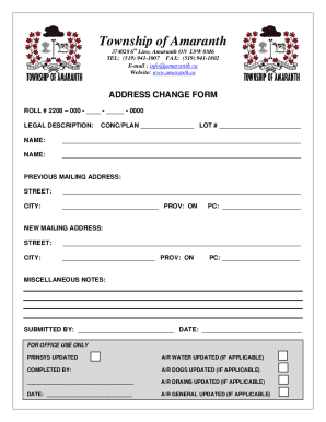 Fillable Online AM Address Change Form Fax Email Print - pdfFiller