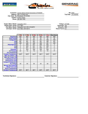 Fillable Online Cummins DFEG QSX15 G9 SN 79303994 Load Test ReportPDF ...
