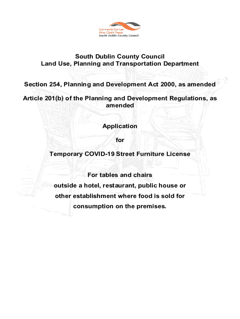 Fillable Online South Dublin County Council Land Use, Planning and ...