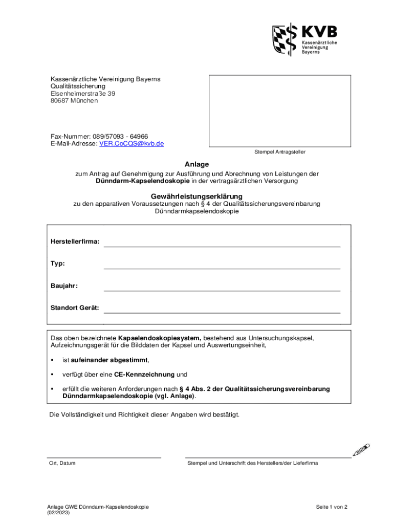 Ausfüllbar Online KVB-FORM-Duenndarm-Kapselendoskopie-QS ...
