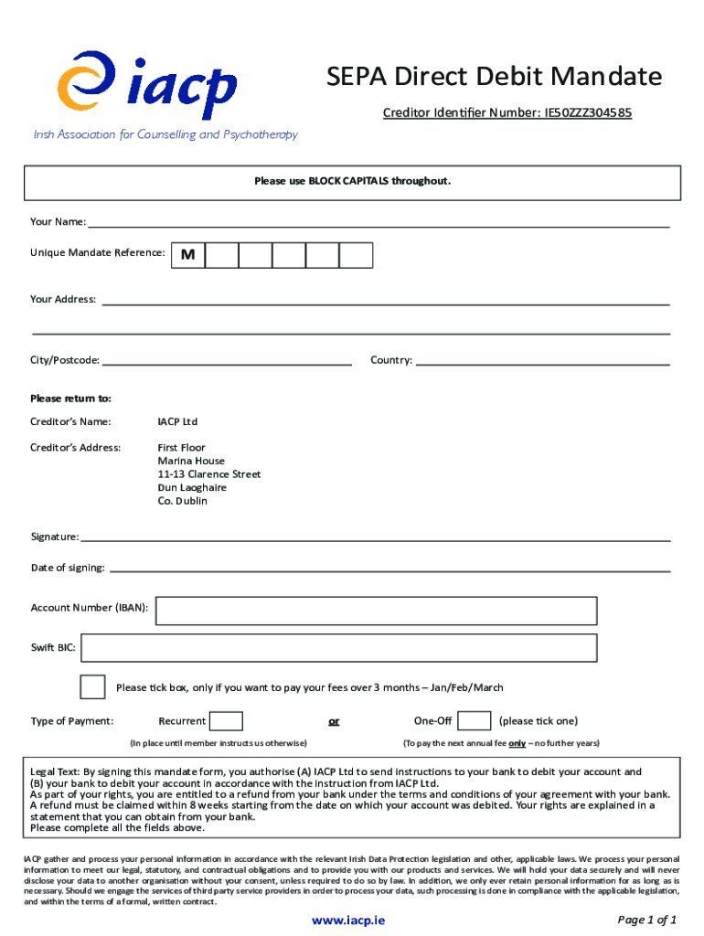 Fillable Online Direct Debit Creditor Guide - Business Banking Fax ...