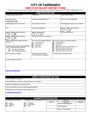 Fillable Online employee injury report form Fax Email Print - pdfFiller