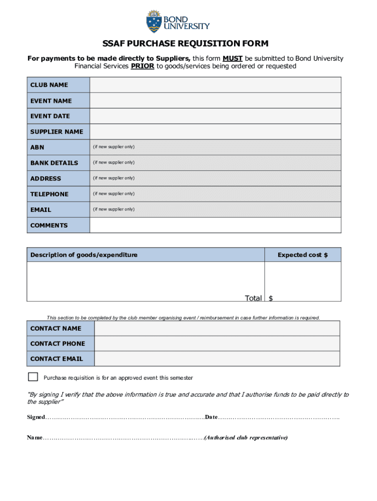 Fillable Online Purchase Requisition Form Preparation Fax Email Print - pdfFiller