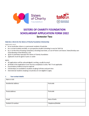 Fillable Online TAFE Scholarship Application Form Fax Email Print ...
