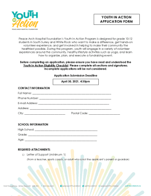 Fillable Online YOUTH IN ACTION APPLICATION FORM Fax Email Print ...