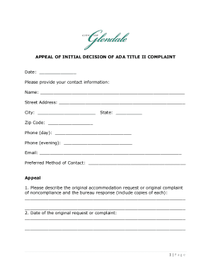 Fillable Online Title II of the Americans with Disabilities Act ...