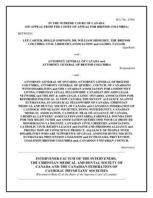 Fillable Online Carter v. Canada (Attorney General) - SCC Cases Fax ...