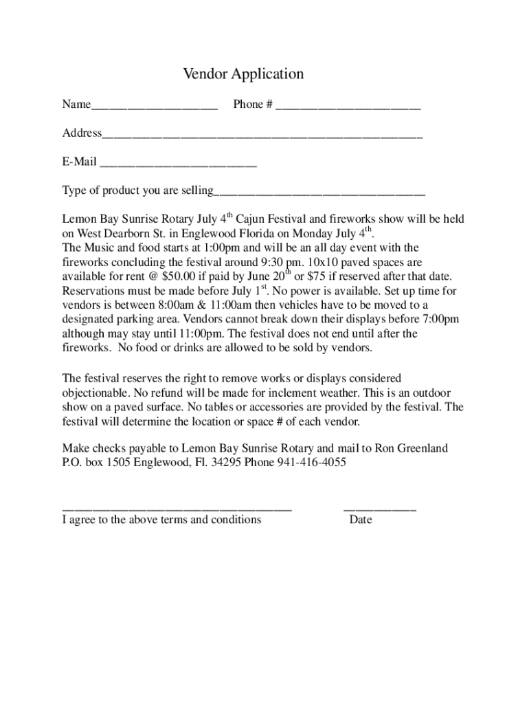 Fillable Online Application Instructions To Participate at Taste NY Fax Email Print - pdfFiller