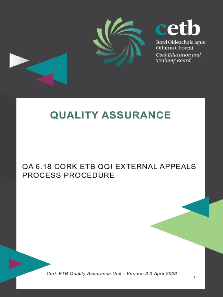 Fillable Online QA 6.18e Cork ETB QQI External Appeal Process Sample ...