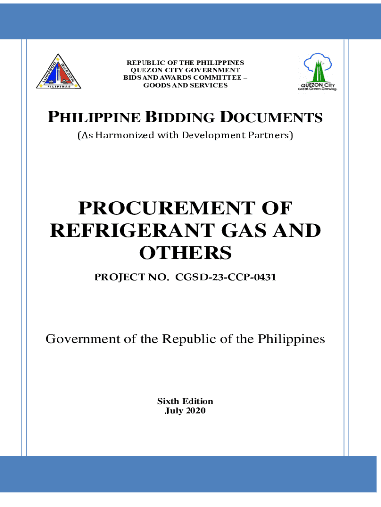 Fillable Online PROCUREMENT OF REFRIGERANT GAS AND OTHERS Fax Email ...