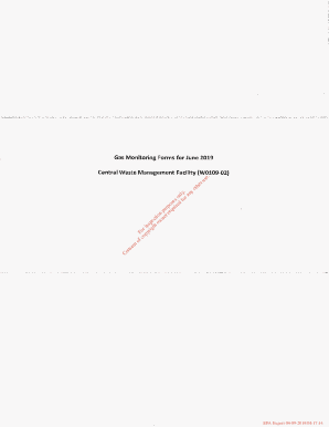 Fillable Online Gas Monitoring Forms for June 2019 Central Waste ...