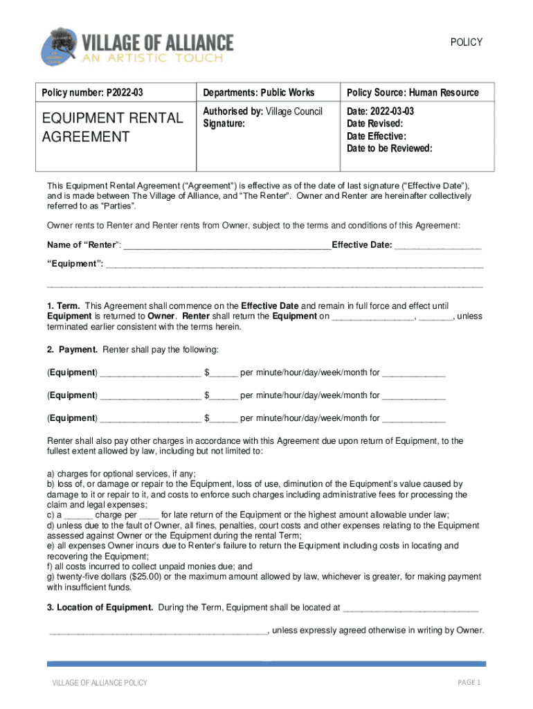 Fillable Online Machinery lease agreement format in word Fax Email ...