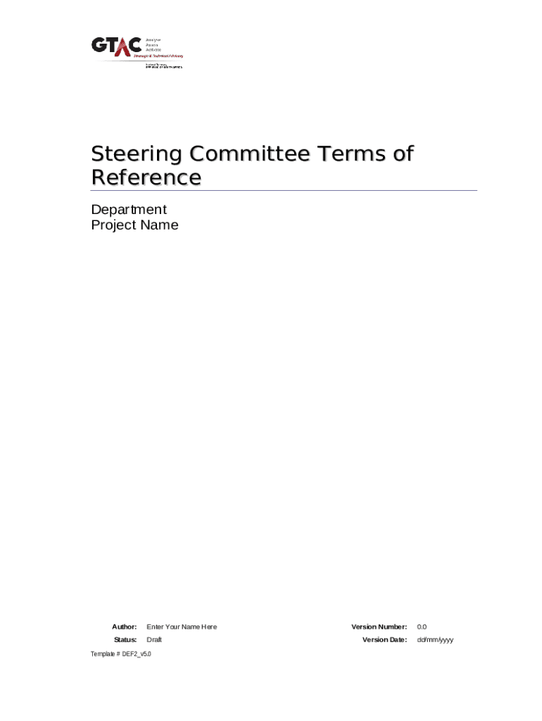 DEF2.Terms of Reference Template. Unit Name Doc Template | pdfFiller