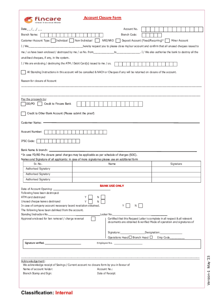 Fillable Online Request for closure / premature closure of NRE / NRO / ... Fax Email Print ...
