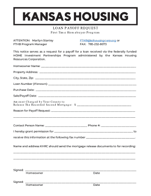 Fillable Online PAYOFF REQUEST Fax Email Print - pdfFiller