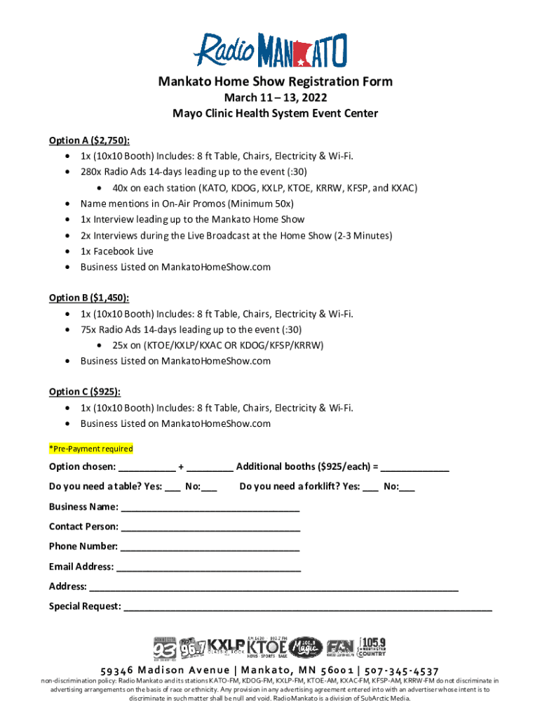 Fillable Online Mayo Clinic Health System Event Center Tours and ...