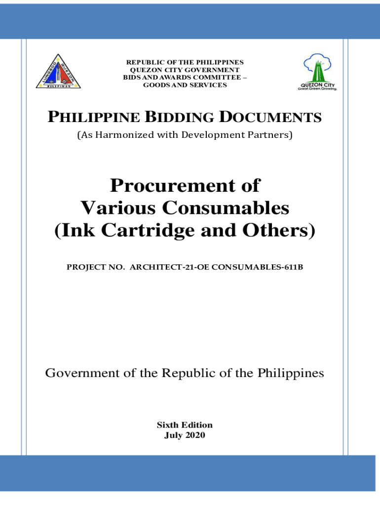 Fillable Online Procurement of Various Consumables (Ink Cartridge and ...