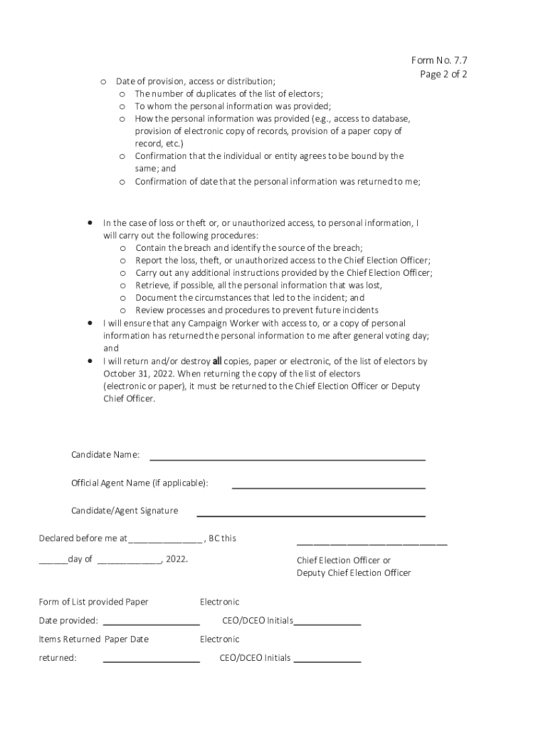 Fillable Online ELECTION COMMISSION OF INDIA Form-7 Fax Email Print ...