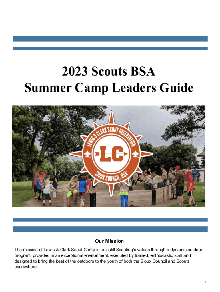 Fillable Online Lewis & Clark Scout ReservationSioux Council, BSA Fax ...