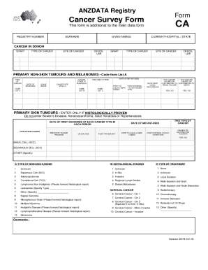 Fillable Online Cancer Survey Form Fax Email Print - pdfFiller