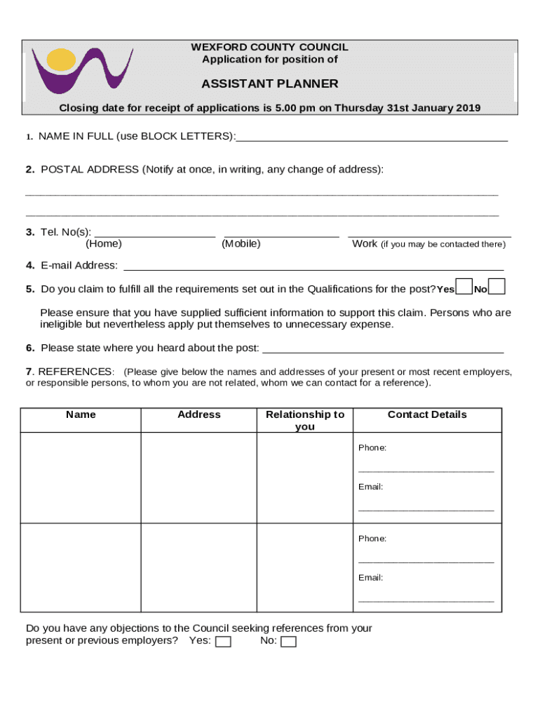 Wexford County Council Doc Template | pdfFiller