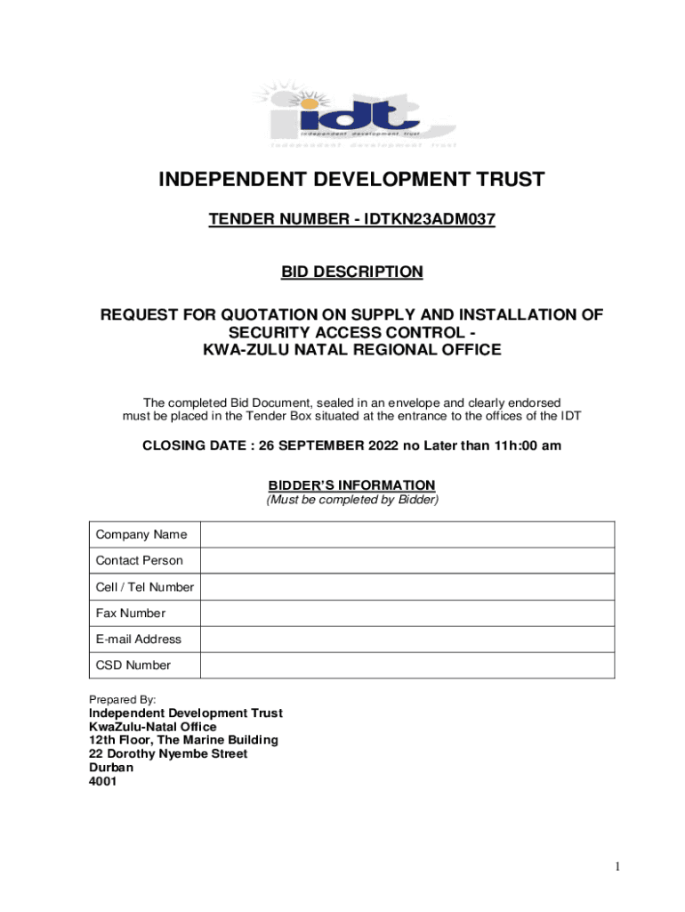 Fillable Online DARD 14/20 Request For Proposal For Decommissioning ...