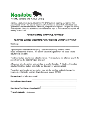 Fillable Online Patient Safety Learning Advisory Fall Resulting in ...