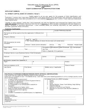 Fillable Online Identification Verification Form (IVF) Fax Email Print ...