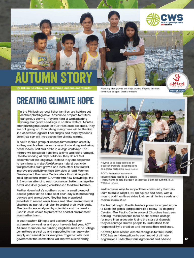 Fillable Online cws org Autumn Story Fax Email Print - pdfFiller