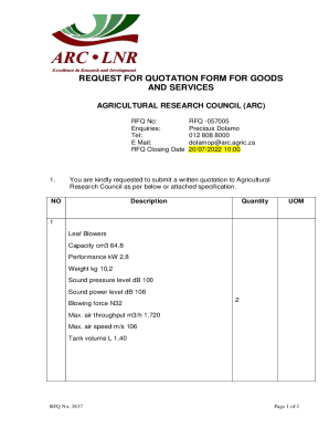 Fillable Online AGRICULTURAL RESEARCH COUNCIL (ARC) MANUAL Fax Email ...