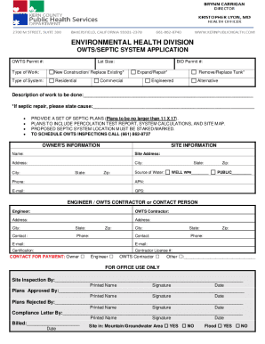Fillable Online environmental health division - owts/septic system ...