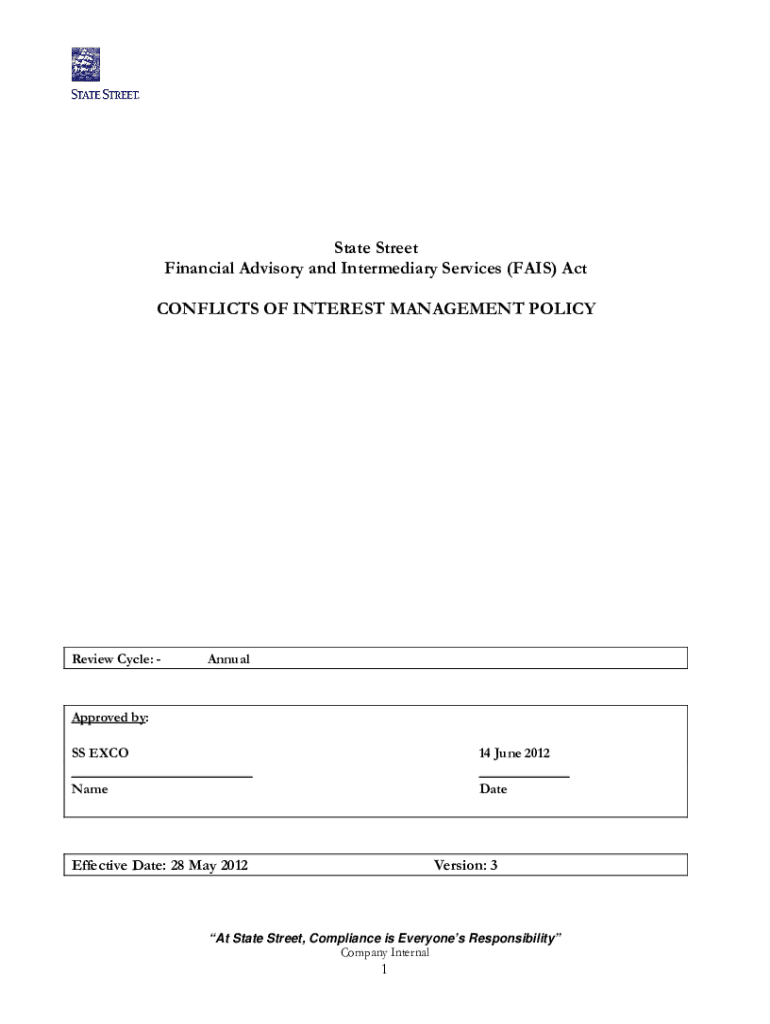 Fillable Online State Street Financial Advisory and Intermediary ...