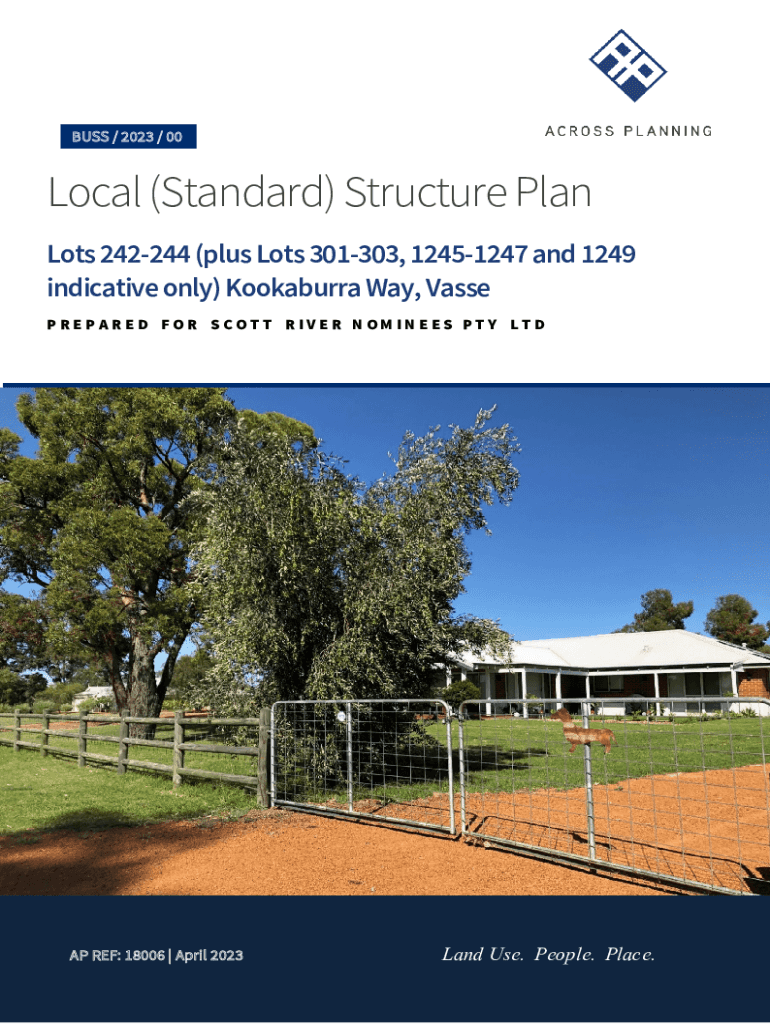 Fillable Online Lots 242-244 Kookaburra Way Vasse Local Structure Plan ...