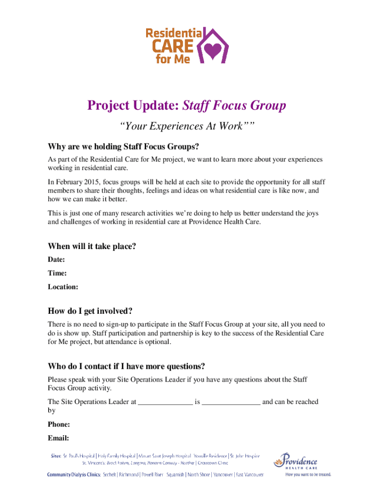 Fillable Online How to Conduct an Employee Focus Group Fax Email Print ...