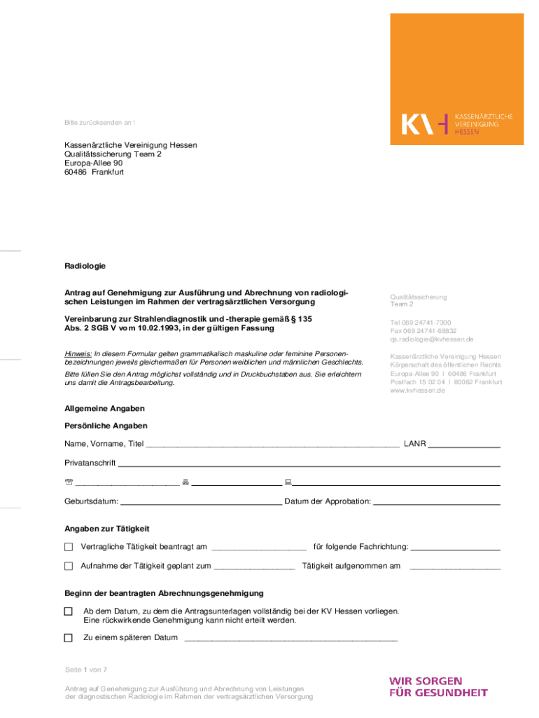 Ausfüllbar Online Radiologie Antrag auf Genehmigung zur Ausfhrung und ... Fax Email Drucken ...