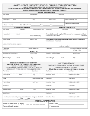 james nisbet nursery school child ination Doc Template | pdfFiller