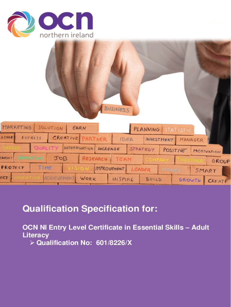 Fillable Online OCN NI Entry Level Certificate in Essential Skills -... Fax Email Print - pdfFiller