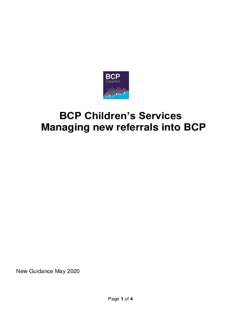 Fillable Online BCP Children's Services Managing new referrals into BCP ...