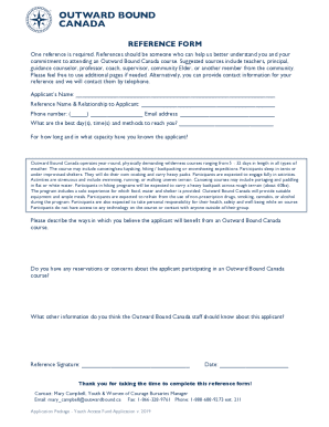 Fillable Online Reference Form for Field Staff Positions Fax Email Print - pdfFiller