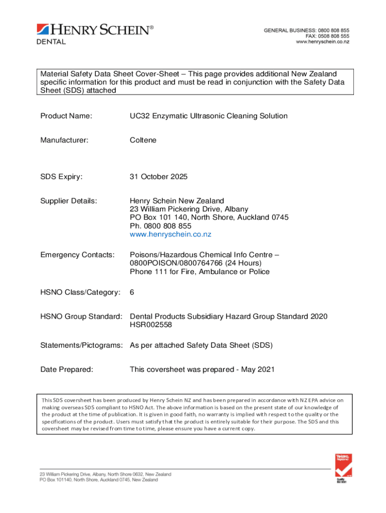 Fillable Online Material Safety Data Sheet Cover- ... Fax Email Print ...